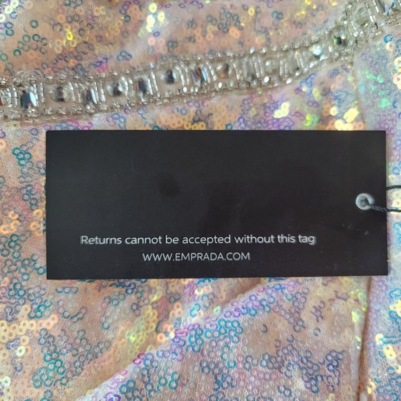 Emprada | Dresses | Nwt Emprada Vanessa Opal White Multi Off Shoulder ...